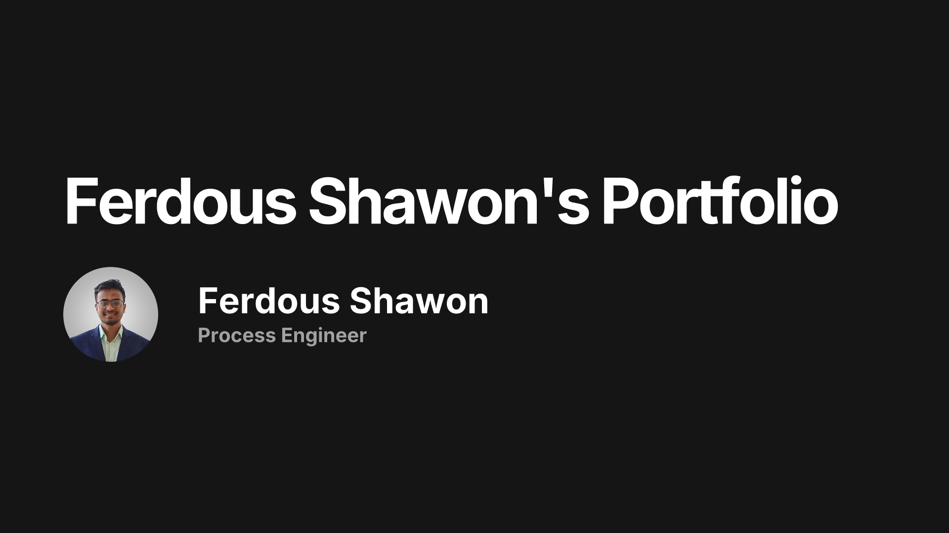 Ferdous Shawon's Portfolio